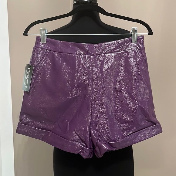 Shorts | Faux Patent Leather Shorts | Poshmark